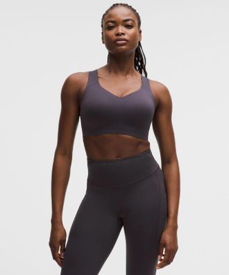 lululemon Soutien-gorge Enlite tress&eacute; Maintien maximal, bonnets A &agrave; E pour Femmes - Violet/Violet - Taille 32DD