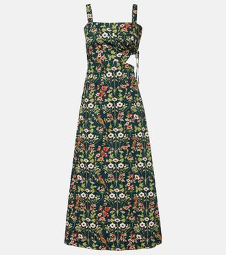 Agua Bendita Midikleid Verano aus Baumwolle