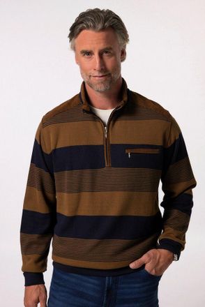 Boston Park Sweatshirt Troyer Sweat Zippkragen Brusttasche