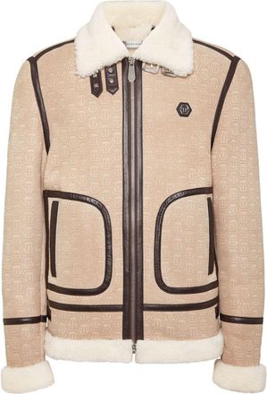 Philipp Plein Jacke aus Shearling - Nude