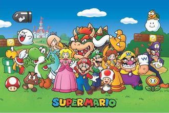 Nintendo Close Up Super Mario Poster Charaktere (91,5 cm x 61 cm)