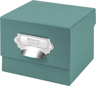 R&ouml;ssler Selection SOHO Foto Aufbewahrungsbox | Fotobox Aufbewahrungsbox mit Deckel | Organizer Box | Visitenkarten Aufbewahrung | Boxen Aufbewahrung | Storage Boxes | 1