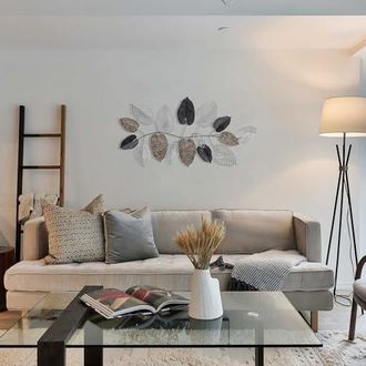 Hanah Home Hand-Painted Decorative Metal Wall Accessory, 120 x 4 x 63 cm | 100% Metal, 0.8 mm Thick | Unique Color Variations for Stylish Home Decor