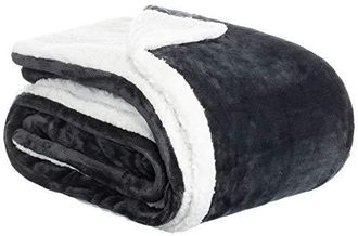 Brandsseller Couverture Polaire 100 x 150 cm - Couverture Douillette pour canapé en Polaire et Sherpa - Plaid Moelleux - Douce et réversible, Convient également po