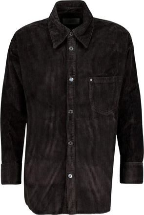 Ami Homme, Vestes, Gris, Taille: M Cotton Corduroy Side Slit Overshirt