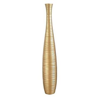Leewadee Leewadee Grand Vase A Poser Au Sol pour Branches D&eacute;coratives De Pampa, Vase en Bois De Manguier, 85 cm, Dor&eacute;