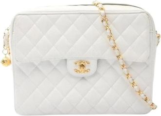 Chanel Sac bandouli&egrave;re vintage doccasion - Femme - Pre-owned - Blanc - Taille: ONE Size