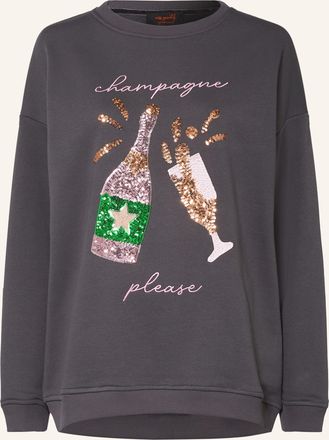 Miss Goodlife Miss Goodlife Sweatshirt Mit Pailletten grau