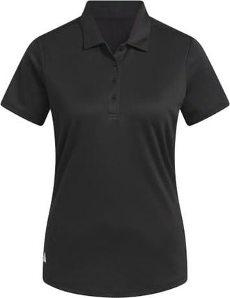 adidas Adidas Womens Solid Performance Polo Shirt, Black, Medium