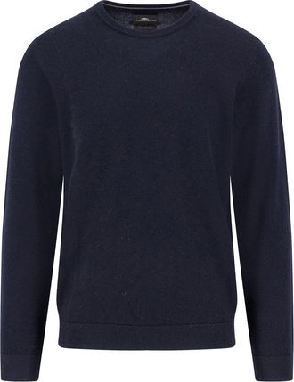 Fynch-Hatton Strickpullover aus Reiner Wolle mit Rundhalsausschnitt Navy / 3XL
