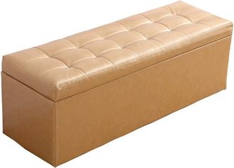 Generic Aufbewahrungsbank Aus PU-Leder Mit Hochklappbarer Oberseite, Rechteckige Schuhbank for Den Eingangsbereich Und Das Schlafzimmer - 150 Kg Tragkraft, Me