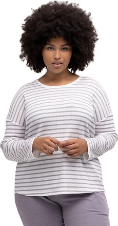 Ulla Popken Damen, gro&szlig;e Gr&ouml;&szlig;en, Loungewear Shirt Oversized
