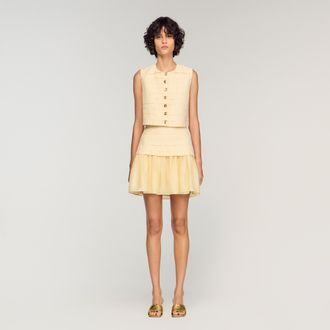 Sandro Top court &agrave; plis