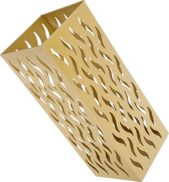 Lurrose Metall Regenschirmständer Quadratisch Robuster Eisen Schirmhalter mit Großem Stauraum für Mehrere Schirme Vielseitig für Eingangsbereiche Hotels Büros