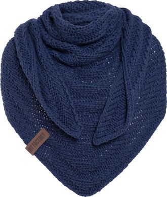 Knit Factory Dreiecksschal Sally - Damen Strickschal mit Wolle - Grob gestrickten Schal - Hochwertige Qualit&auml;t - XXL Schal - 220x85 cm - Capri