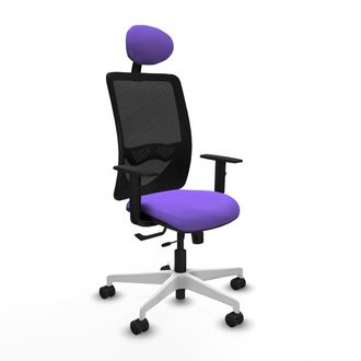 Piqueras y Crespo Home Office Stuhl Zulema mit 1D-Armlehnen, h&ouml;henverstellbarer Lendenwirbelst&uuml;tze und festem Kopfteil, ausgestattet mit Syncro/Traslack und Schneidesch