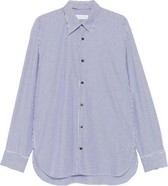 Dries Van Noten Homme, Chemises, Bleu, Taille: M Chemise Boutonn&eacute;e Oversize &agrave; Rayures
