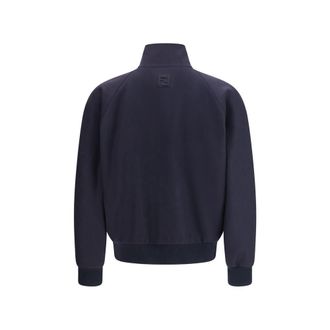 Fendi Mens Blue Cashmere Bomber Clothing