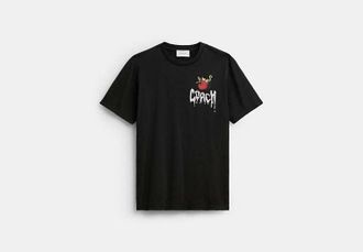 Coach Klassisches T-Shirt Aus Biobaumwolle Mit Apfelmotiv
