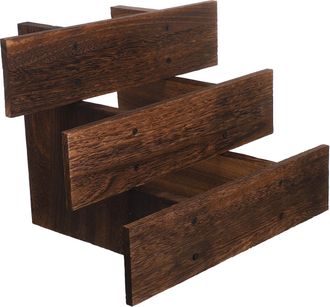 Angoily Actionfiguren Display St&auml;nder aus Massivholz 3 Ebenen 40X12X12cm Vintage Tischregal f&uuml;r Kleine R&auml;ume und Sukkulenten