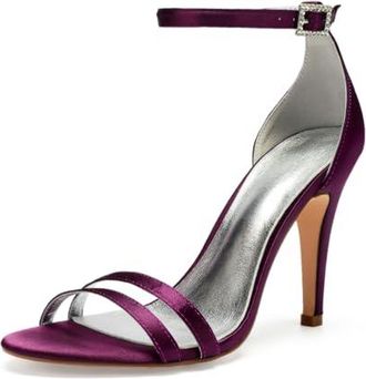 Generic Chaussures De Mariage Sandales Hauts Femmes Sexy Open Toe Stylet Et&eacute; Talon Mari&eacute;e Soir&eacute;e Chaussures Femmes10.5Cm,Violet,42 EU