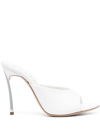Casadei mules Blade Minorca 110 mm en cuir - Blanc