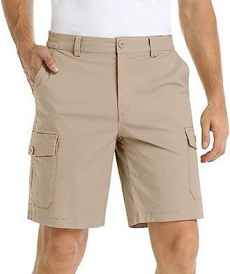 Generic Pantalon de jogging pour homme - Short d&eacute;t&eacute; pour homme avec poches pour plus de confort - Short de travail l&eacute;ger et d&eacute;contract&eacute; en coton serg&eacute; avec ta