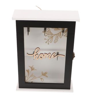 Valiclud Rustikaler Holz Schl&uuml;sselk&auml;stchen mit Schloss Wandmontierter Vintage Schl&uuml;sselhalter Dekorativer Schl&uuml;sselkasten f&uuml;r Flur Eingang B&uuml;ro Robuster Farmho