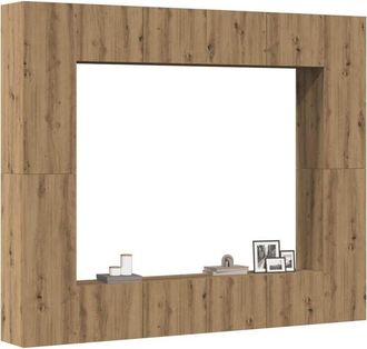 vidaXL Vidaxl - Ensemble de meuble tv mural 8 pcs ch&ecirc;ne artisanal