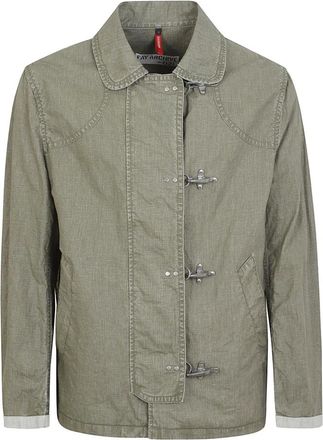 Fay Homme, Vestes, Vert, Taille: M Giubbotto in lino cerato