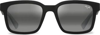 Maui Jim Opiopio Asian Fit Sonnenbrille mit eckigem Gestell - Schwarz