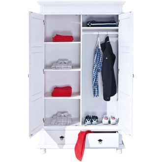 Inter Link SAS Danz Kleiderschrank 2-Trg. mit 2 Schubladen Breite 116 cm, H&ouml;he 199 cm weiss