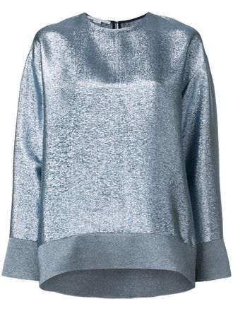 Stella McCartney Oberteil mit Metallic-Effekt - Blau