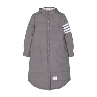 Thom Browne Side-Stripe-Detail Padded Coat - - Coats - Damen - Grau - S