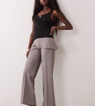 the frolic pantalon portefeuille &agrave; oeillets exclusif en gris clair