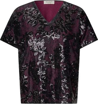 Masai Kurzarmbluse - - Blouses & Shirts - Damen - Lila - 2XL