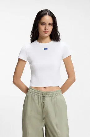 HUGO BOSS T-Shirt Baby Tee in verk&uuml;rzter L&auml;nge