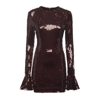 Rotate Rotate Birger Christensen, Femme, Robes, Brun, Taille: 40 FR Party Robes