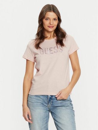 Guess T-Shirt W5RI19 I3Z14 Beige Regular Fit