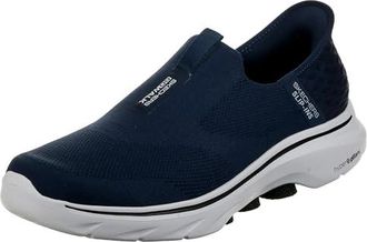 Skechers Go Walk 7 Easy on 2 Chaussures de Sport pour Homme, Bleu Marine (Navy Textile Synthetic), 44 EU