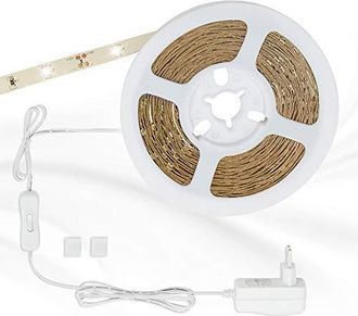 Briloner Briloner Leuchten - LED Band 5m, LED Strip selbstklebend, Streifen inkl. Ein-/Aus Schalter, 16.5 Watt, weiß, IP20