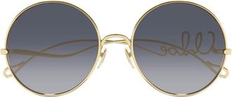 Chlo&eacute; Femme, Accessoires, Jaune, Taille: 56 MM Lunettes de soleil rondes