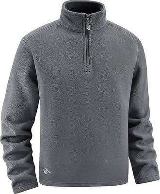Generic Sweat moelleux pour homme - En polaire - Tendance - Automne et hiver - Manches longues - Col semi-zippé - Pour homme - Chaud - Cadeau de Noël quotidie