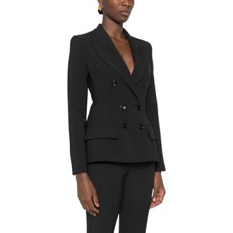 Elisabetta Franchi Damen, Jacken, Schwarzk, MGr&ouml;&szlig;e