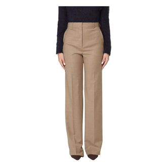 Max Mara Femme, Pantalons, Beige, Taille: 40 FR Lambro Wide Pantalons