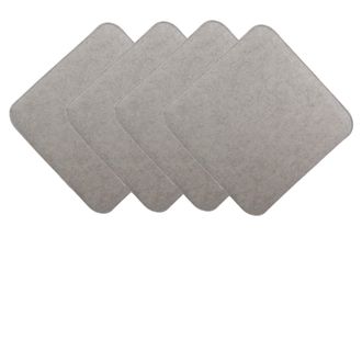 CB Home & Style Filz Sitzkissen Stuhlkissen Polster Auflage Kissen 4er Pack rund oder eckig (Taupe, Eckig - 35x35cm)