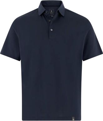 Boggi Milano button appliqu&eacute; polo shirt - Blau