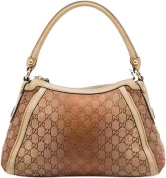 Gucci Sac &agrave; main vintage en toile Pre-owned - Femme - Pre-owned - Brun - Taille: ONE Size