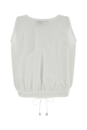 Loewe Poplin Cotton Tank Top - White