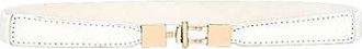 Generic Ceinture élastique en cuir rétro pour femme, blanc, 65X1X2